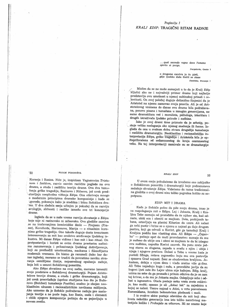 Fergason - Kralj Edip, Tragični Ritam Radnje | PDF