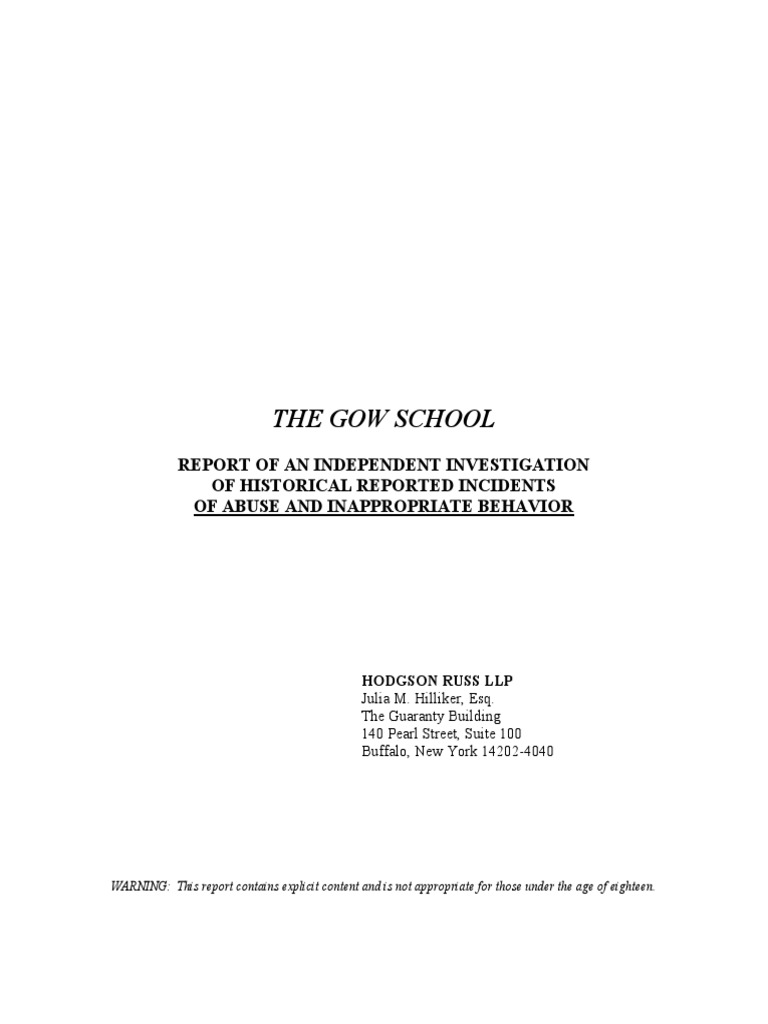Gow School Report | PDF | Anonymity | Teachers