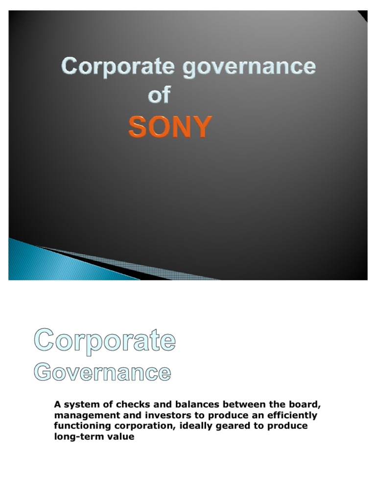 Sony Corporate Governance | PDF | Board Of Directors | Internal Control