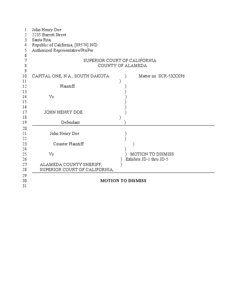 Motion To Dismiss Ex | PDF | Standing (Law) | Estoppel