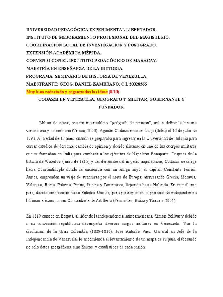 Agustín Codazzi: Geografía y Historia de Venezuela | PDF | Venezuela | Mapa