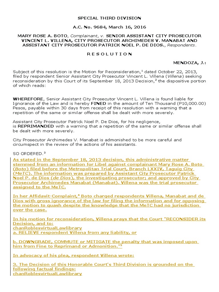 Mary Rose Boto vs. Vincent L. Villenia, Archimedes Manabat | PDF ...