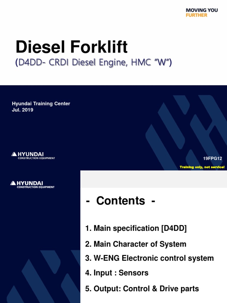 Entrenamiento Montacargas Diesel HMC Engine (D4DD) | PDF | Fuel ...