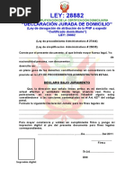 Declaracion Jurada de Domicilio | PDF