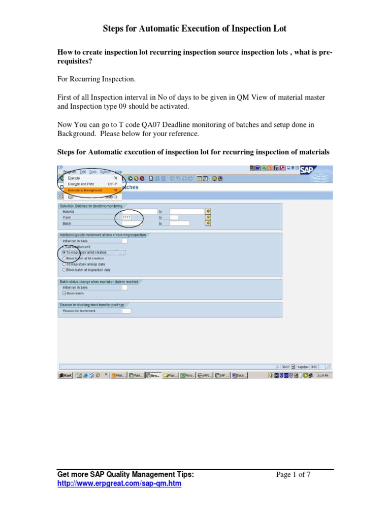 Qa07 Deadline Monitoring of Batches | PDF | Quality Management | Computing