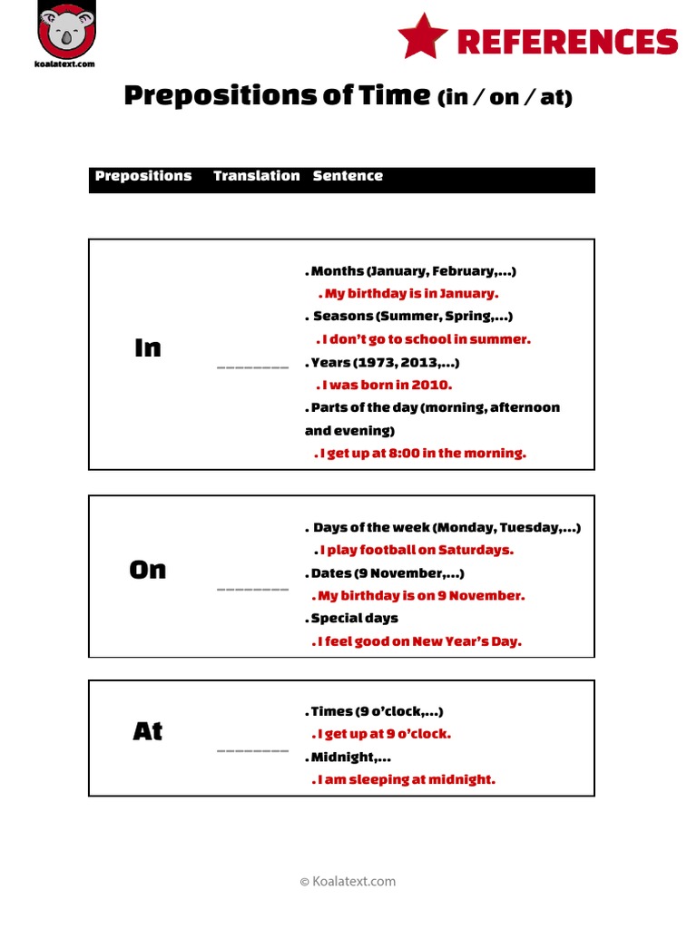 Prep. of Time | PDF