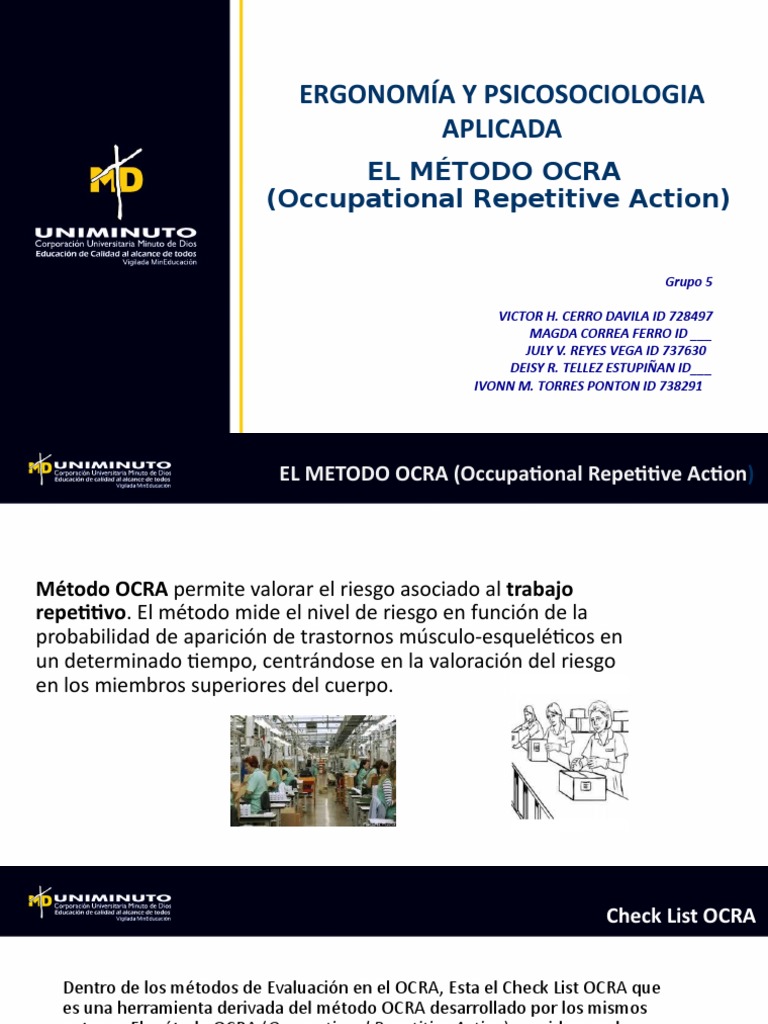 Ocra Method | PDF | Bienestar | Medicina