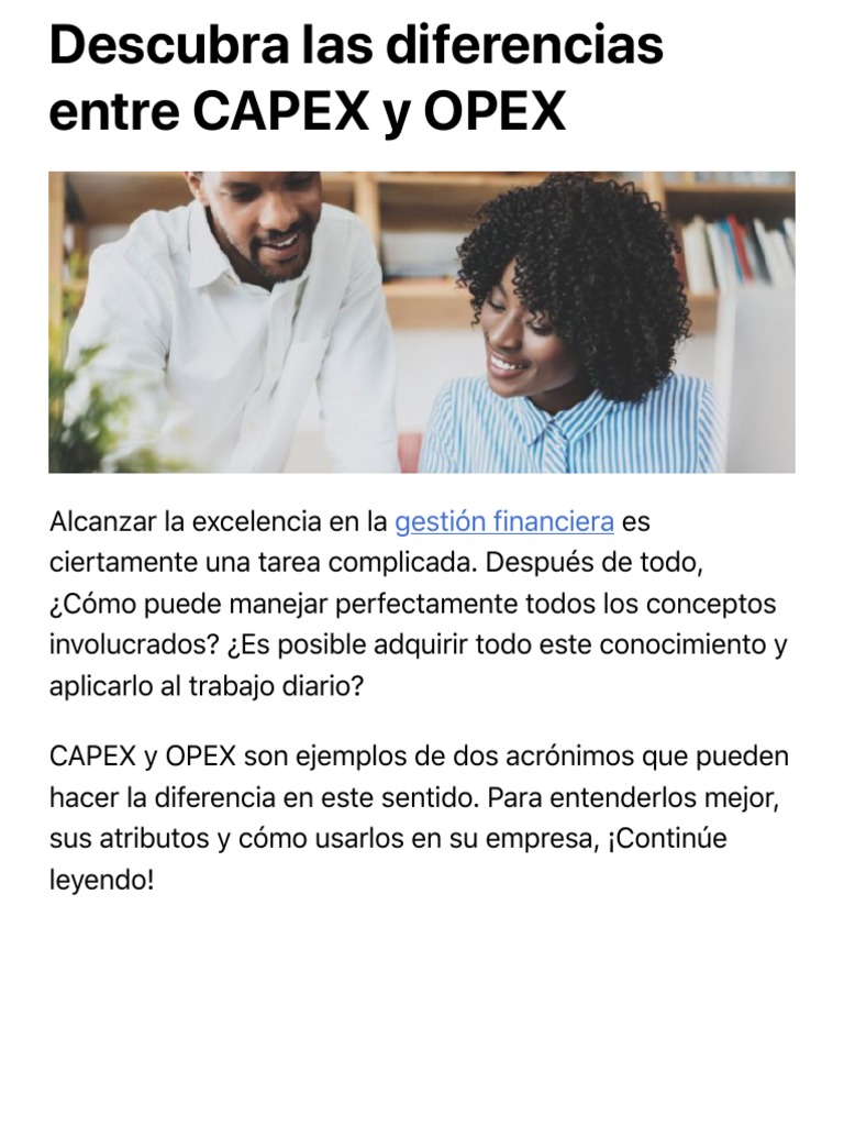 Diferencias entre CAPEX y OPEX | PDF | Costo | Computación en la nube