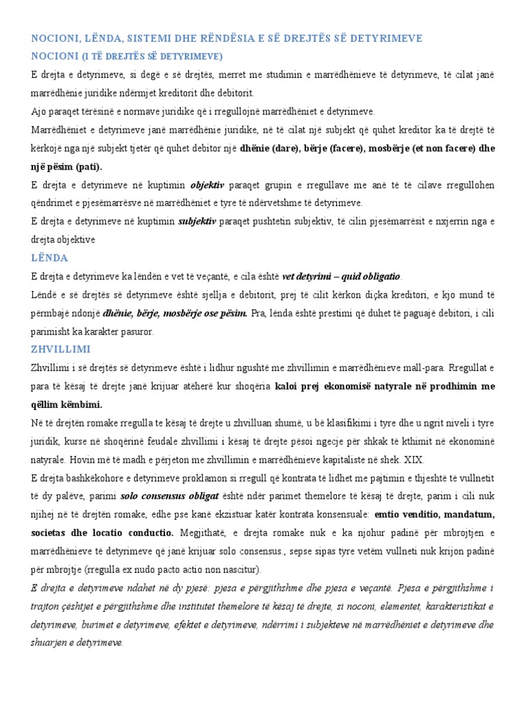 E Drejta e Detyrimeve Dhe Kontraktore | PDF