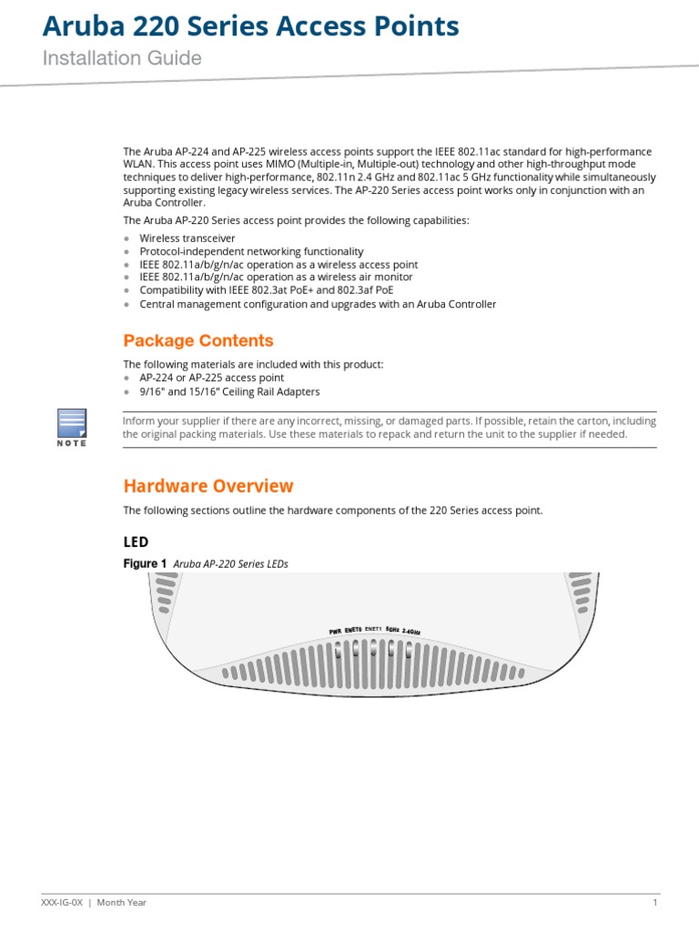 AP-220 Series Installation Guide | PDF | Ieee 802.11 | Computer Network
