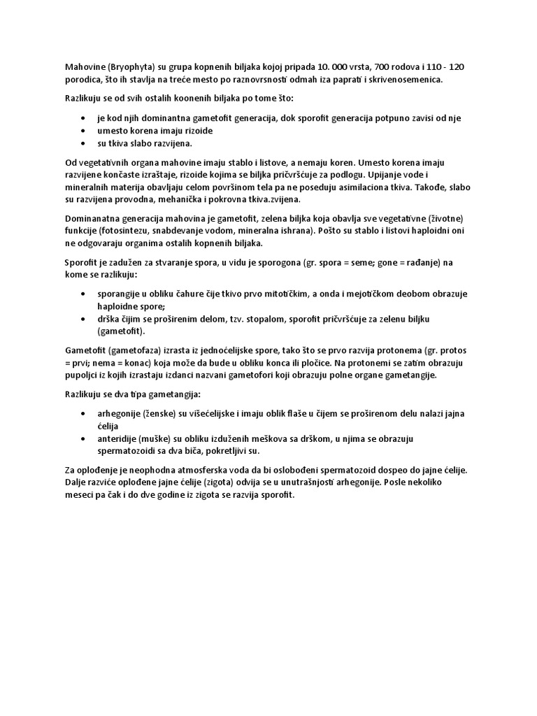 Mahovine | PDF