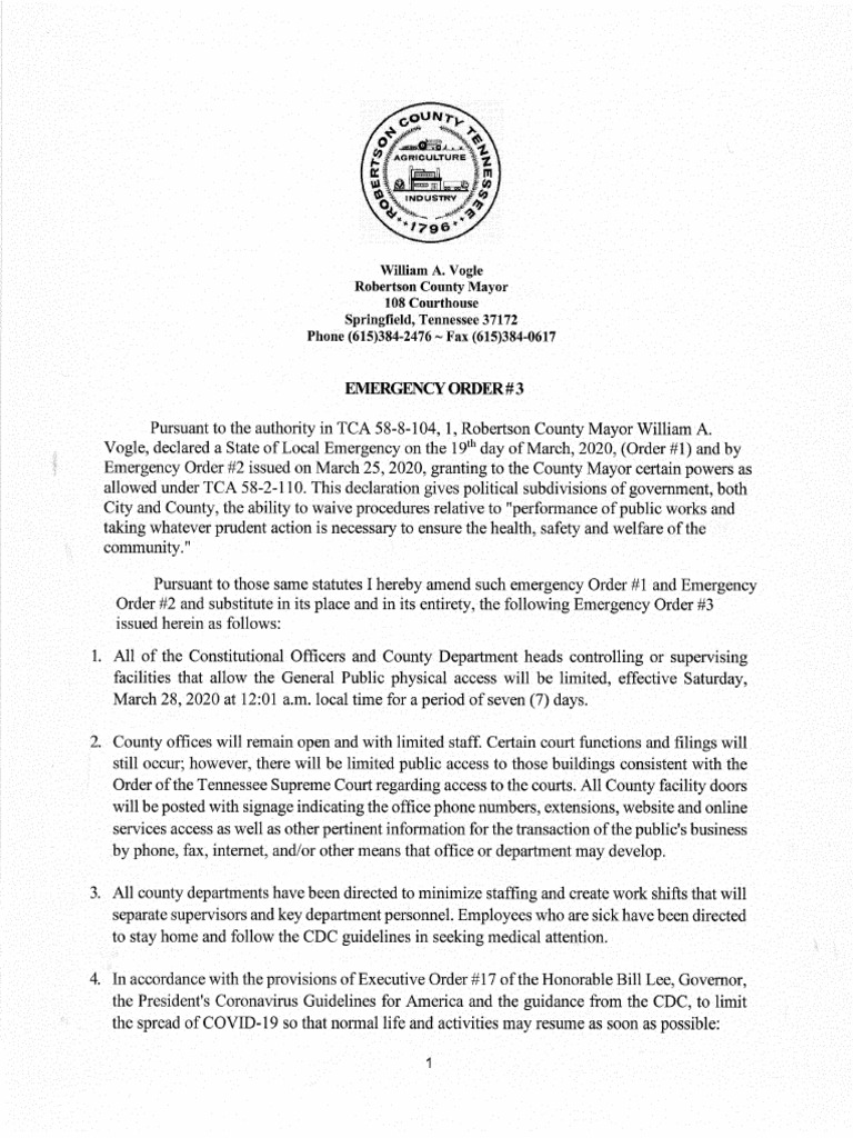 Executive Order #3 | PDF