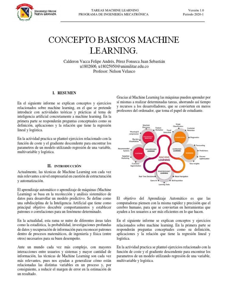 Conceptos Machine Learning | PDF | Aprendizaje automático | Análisis de ...