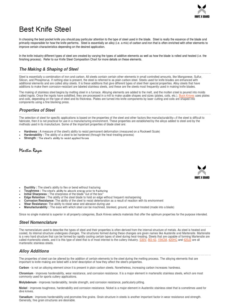 Best Knife Steel 193 PDF | PDF | Steel | Knife