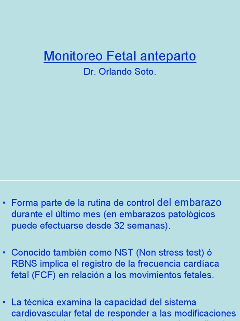 Evaluacion Fetal Anteparto | Descargar gratis PDF | Parto | Placenta