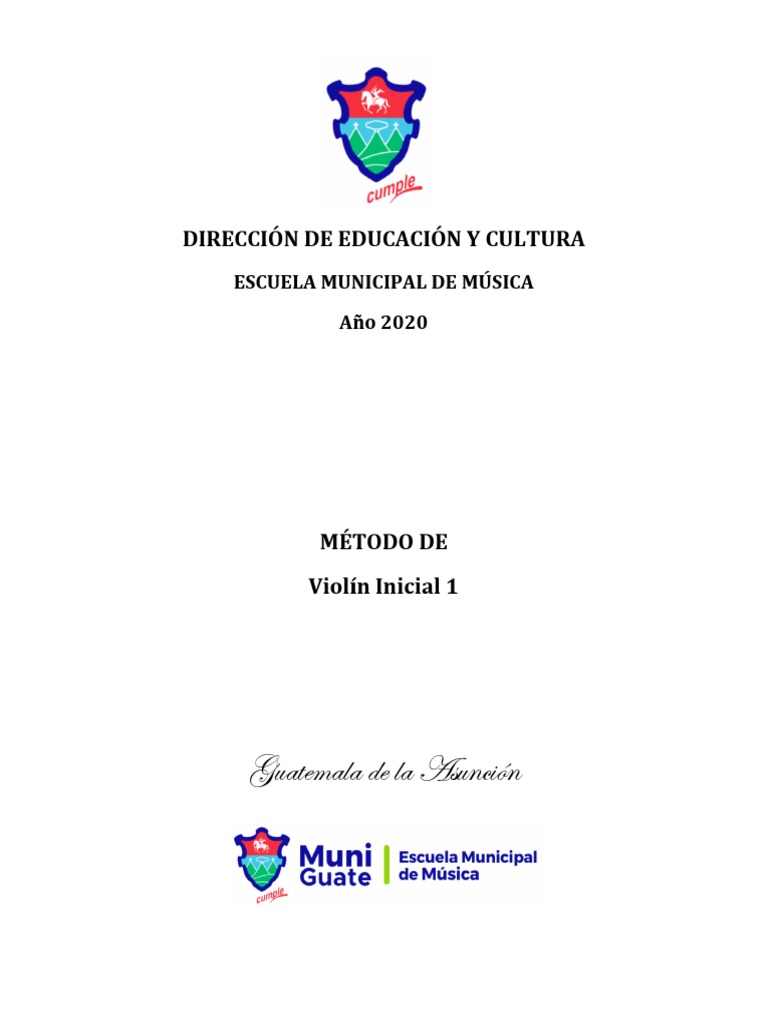 Método VIOLIN Inicial 1 PDF | PDF | Escala (música) | Tecnicas musicales