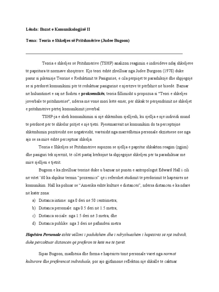 Ligjerata 12 Teoria e Shkeljes Se Pritshmerive | PDF