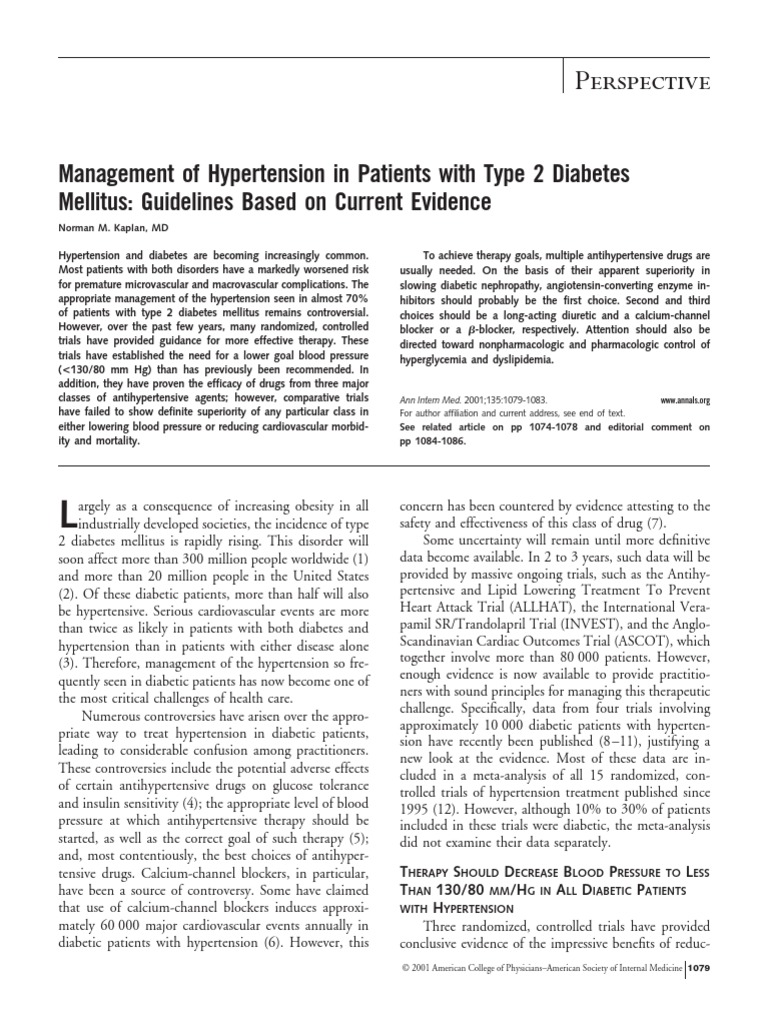 Perspective: Management of Hypertension in Patients With Type 2 ...