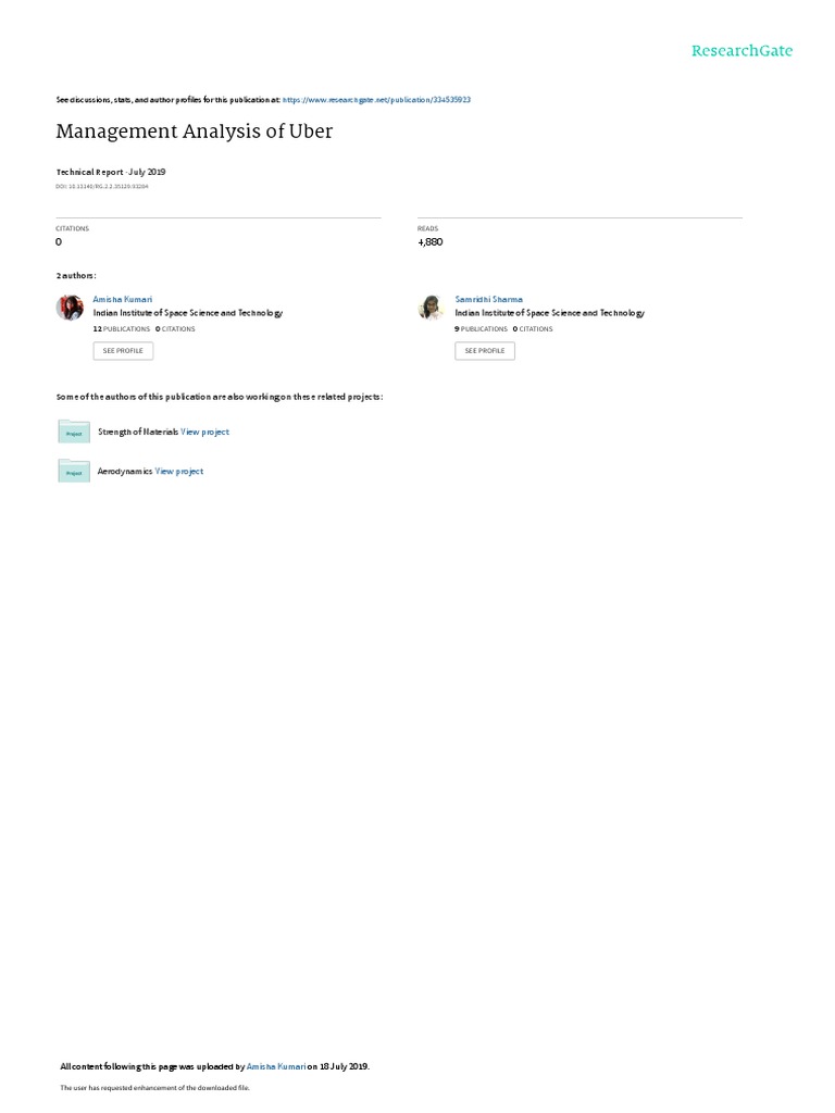 Uber Report PDF | PDF | Taxicab | Pricing