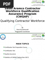 Aramco CWQAP Certification Guide | PDF | Cursor (User Interface) | Payments