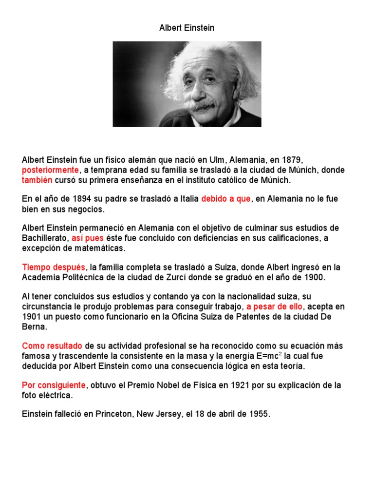 Albert Einstein | PDF | Viajes y turismo | Clásicos