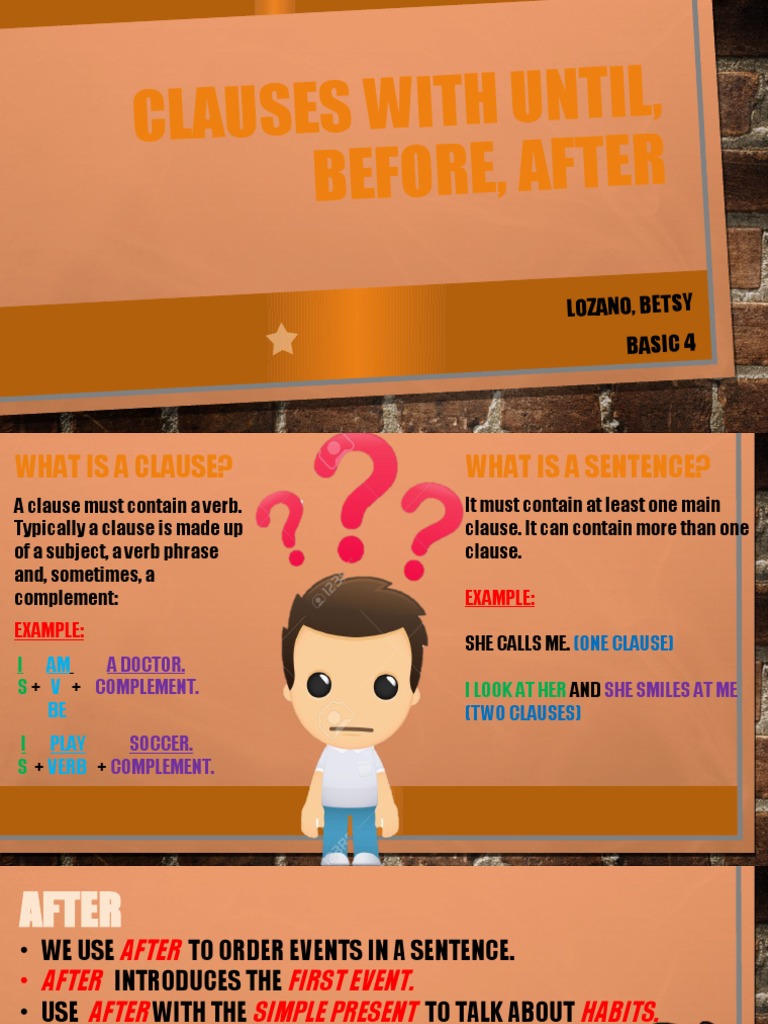 Clauses With Until, Before, After | PDF | Self-Improvement