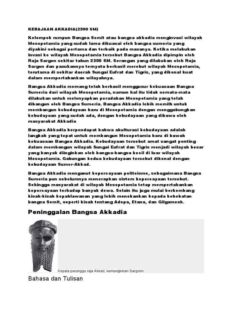 Akkadia | PDF | Sejarah