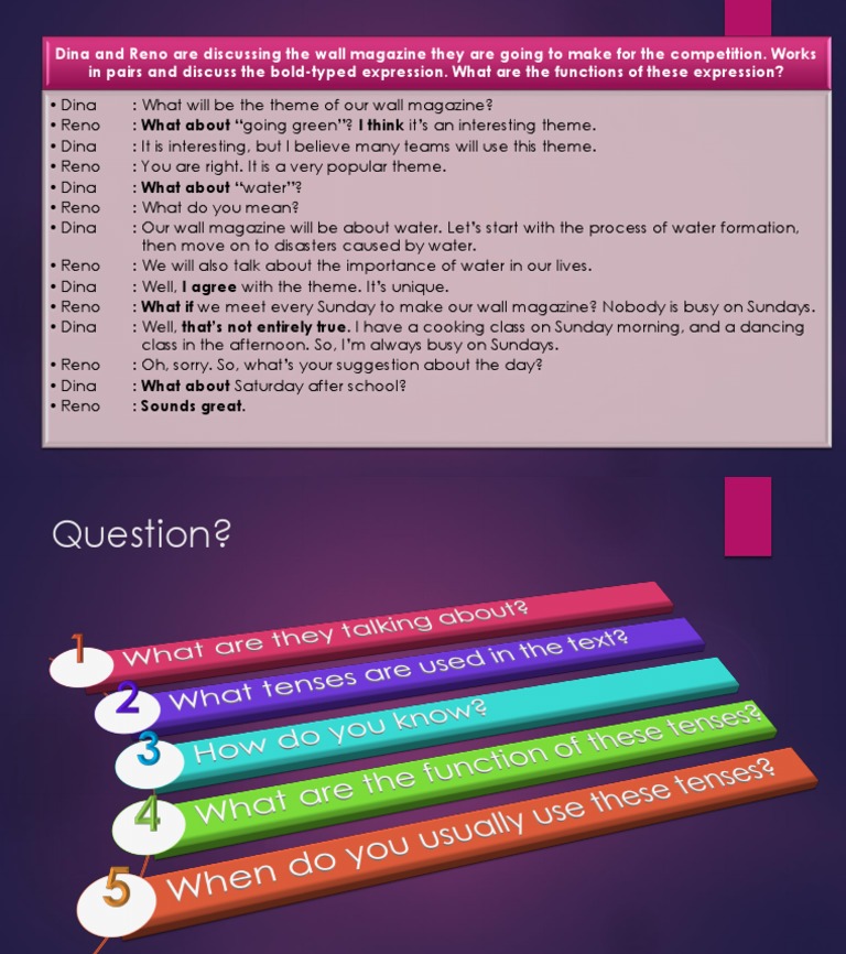 Discussing a Unique Water Theme for Their Wall Magazine Competition | PDF