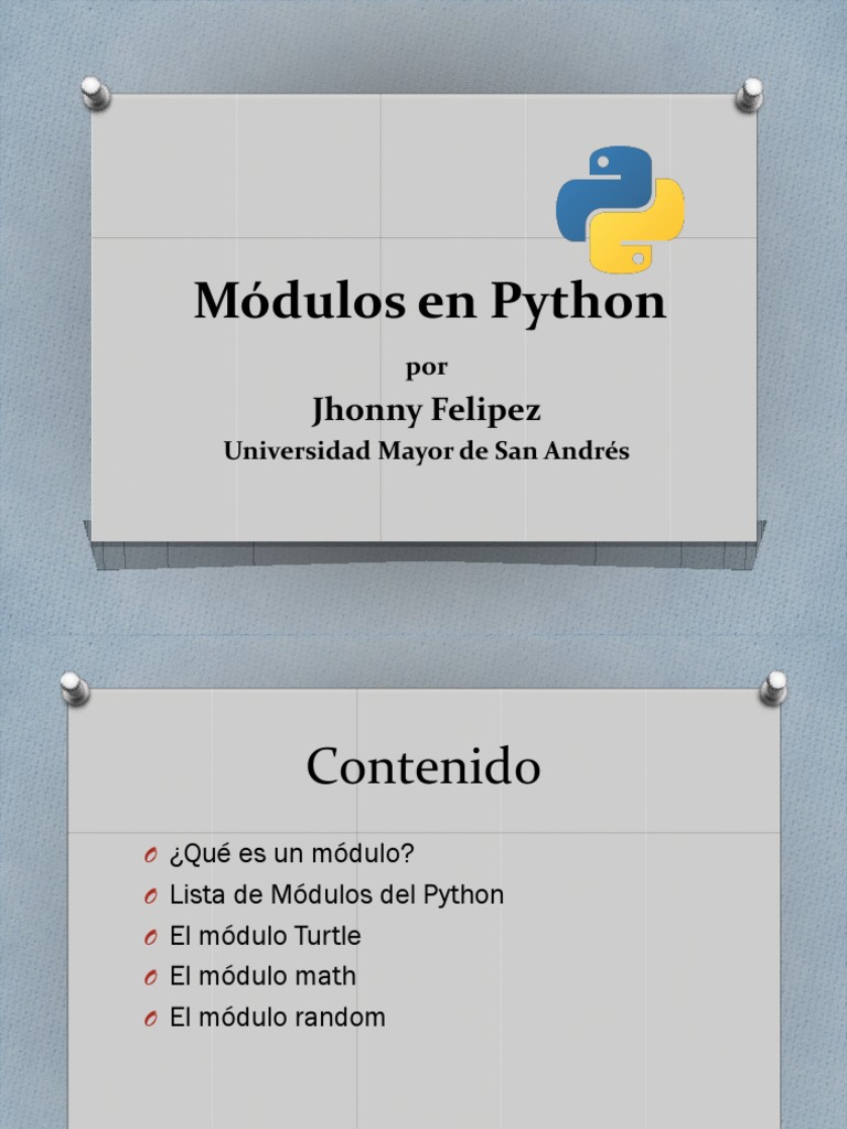 03-Módulos en Python PDF | PDF | Python (lenguaje de programación) | Ventana (informática)