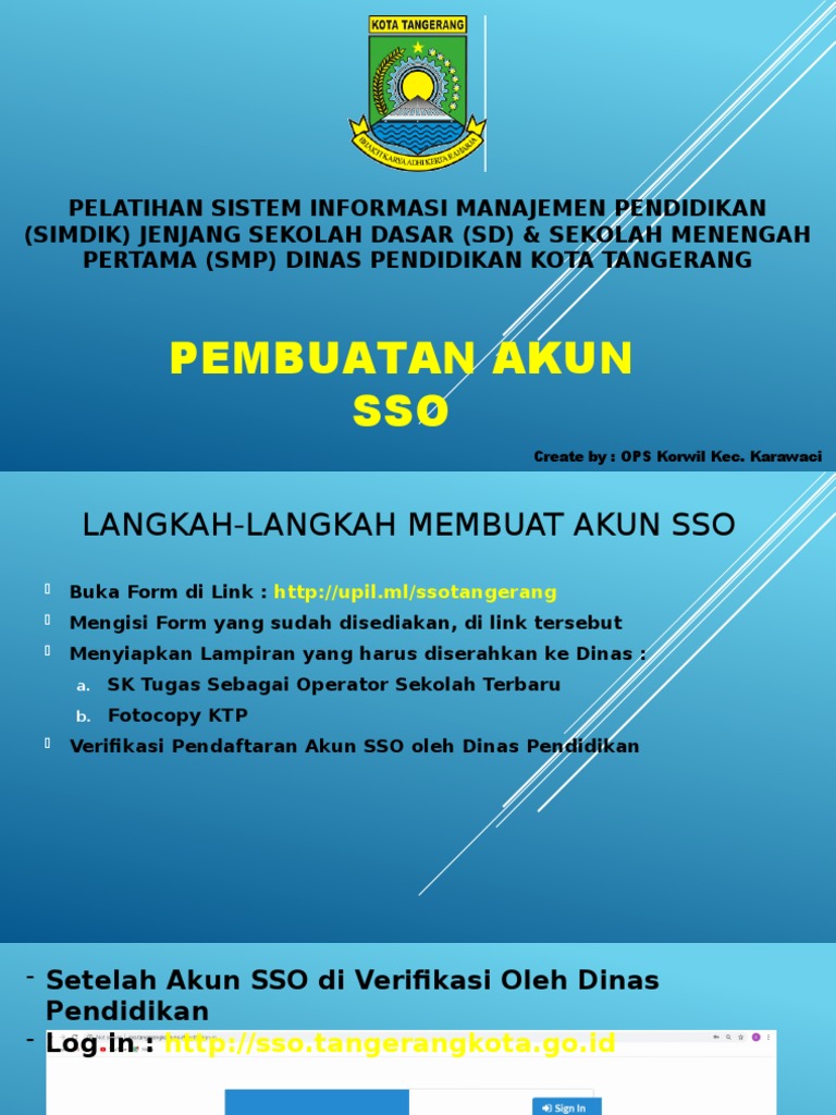 Pembuatan Akun SSO | PDF