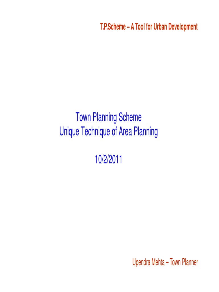 Understanding T.P. Schemes in Gujarat | PDF | Urban Planning | Government