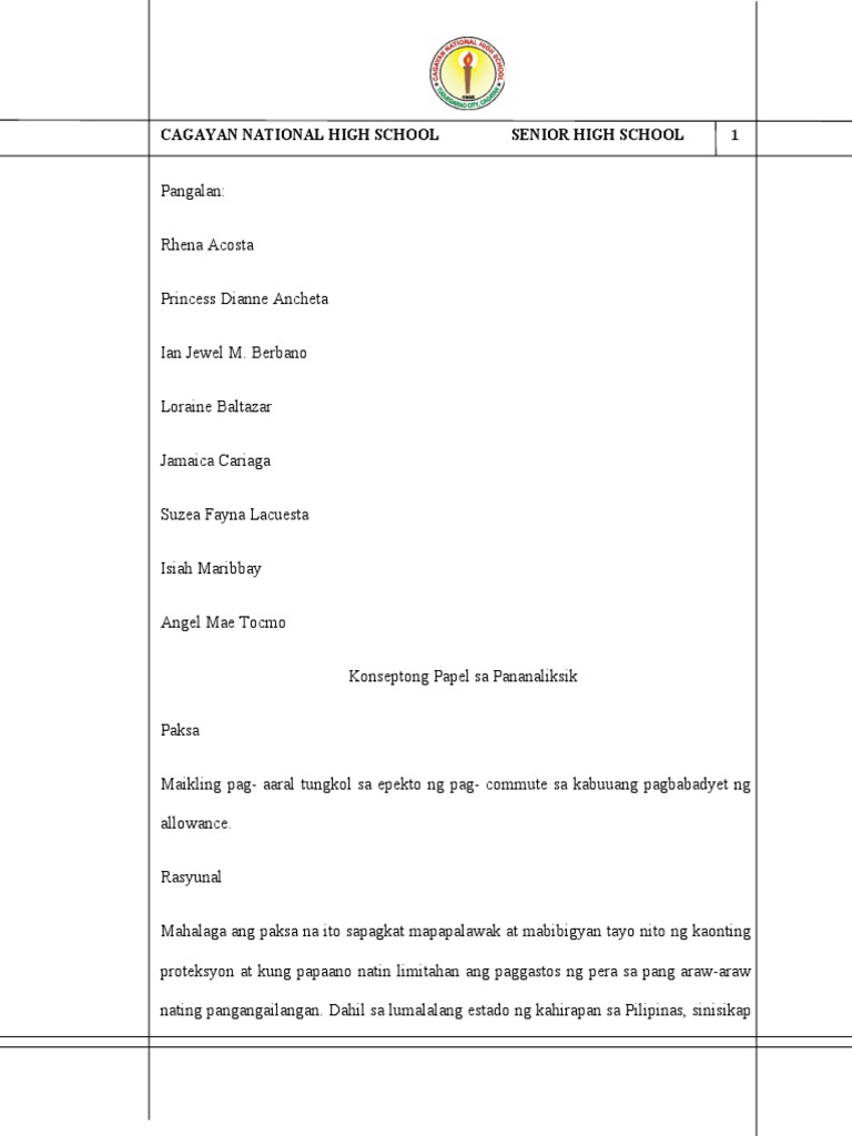 Practical Research 1 Template | PDF