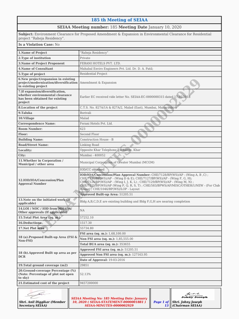 Minutes of 185TH Seiaa Meeting | PDF | Waste Management | Waste