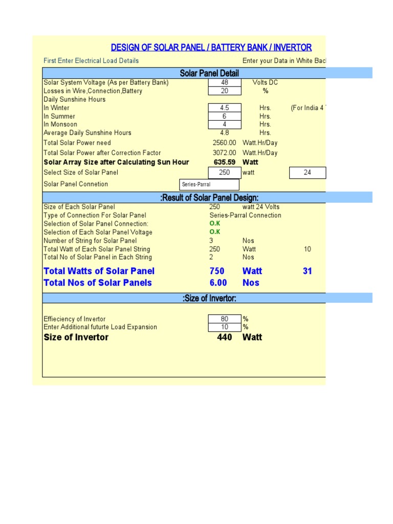 Solar Panel Design (1.1.19) | PDF | Solar Panel | Photovoltaic System