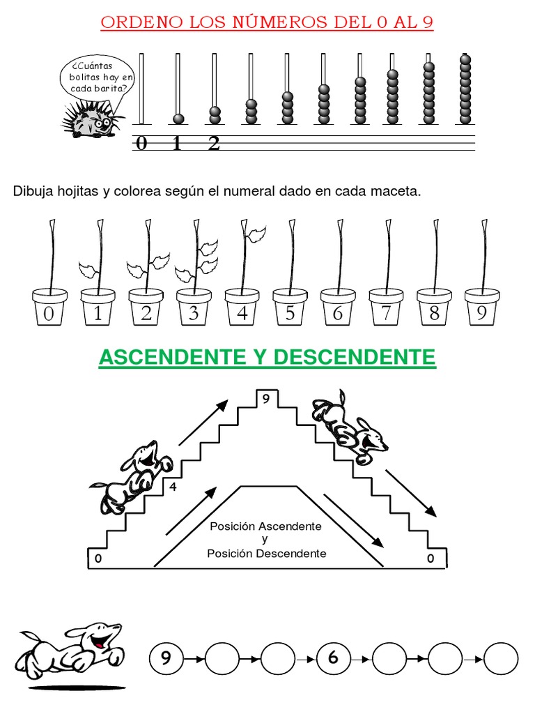 Ejercicios de Ascendente - Desc PDF | PDF | Enseñanza de matemática