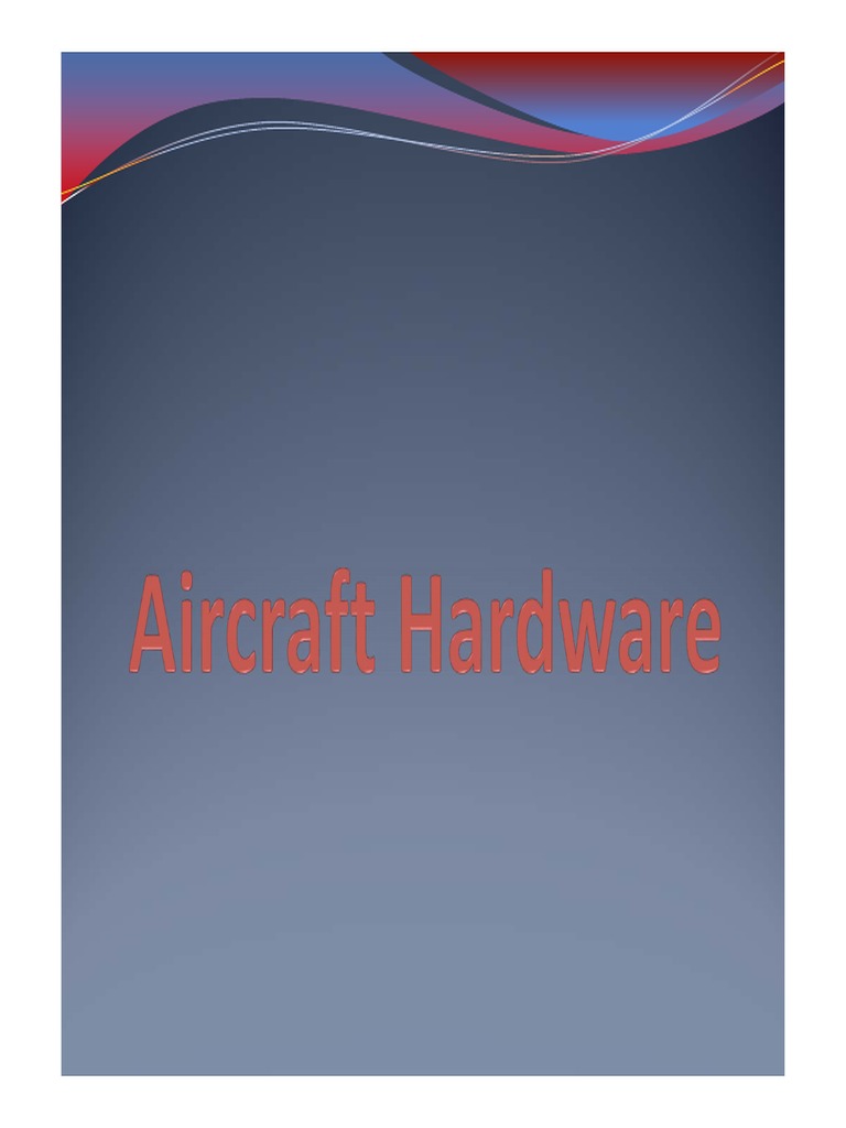 Aircraft Hardware Overview and Guide | PDF | Nut (Hardware) | Screw