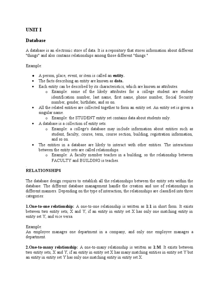 An Introduction to Database Concepts: Defining Databases, Entities ...