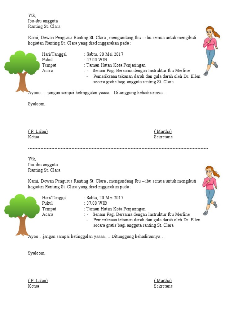 Undangan Senam Bersama | PDF
