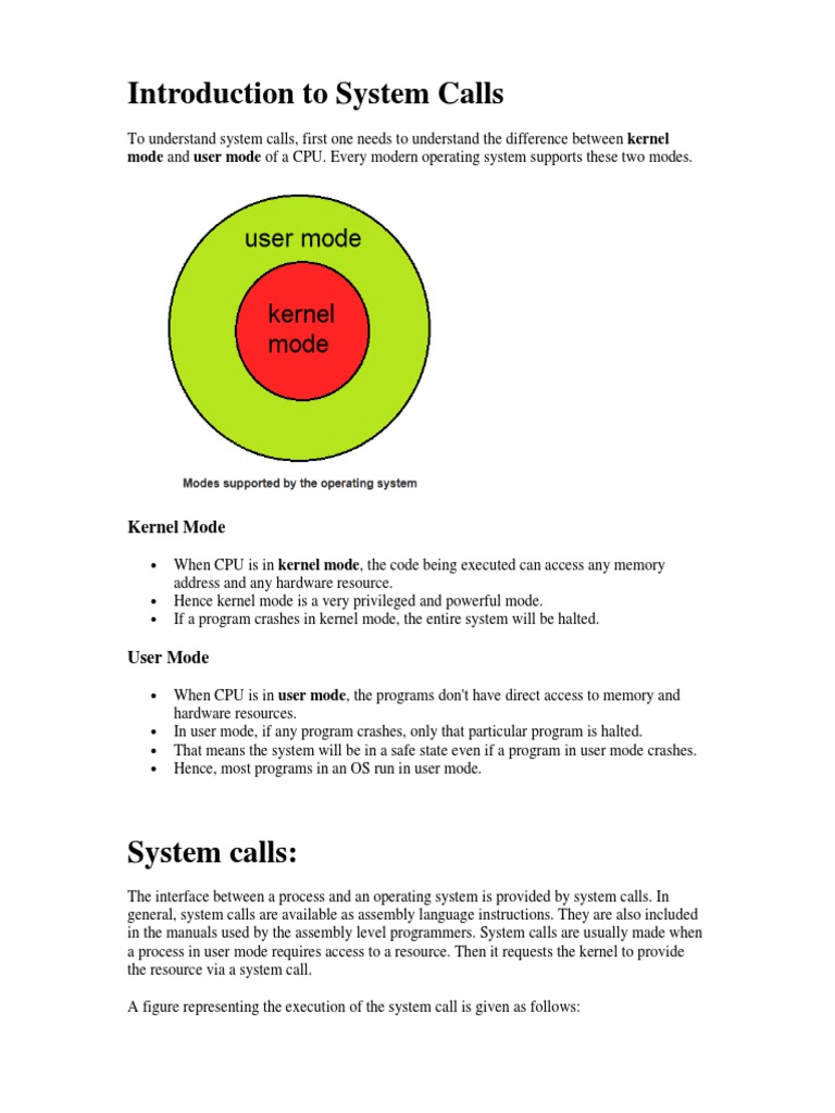 What Are System Calls in Operating System | PDF | Operating System ...