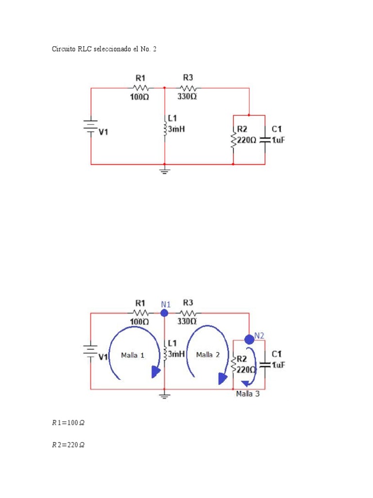 Ejercicio RLC 2 | PDF | Enseñanza de matemática | Análisis matemático