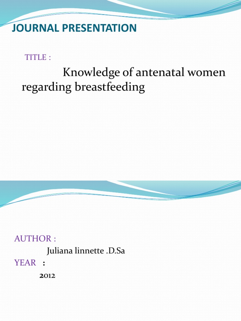 Journal Presentation | PDF | Breastfeeding | Survey Methodology