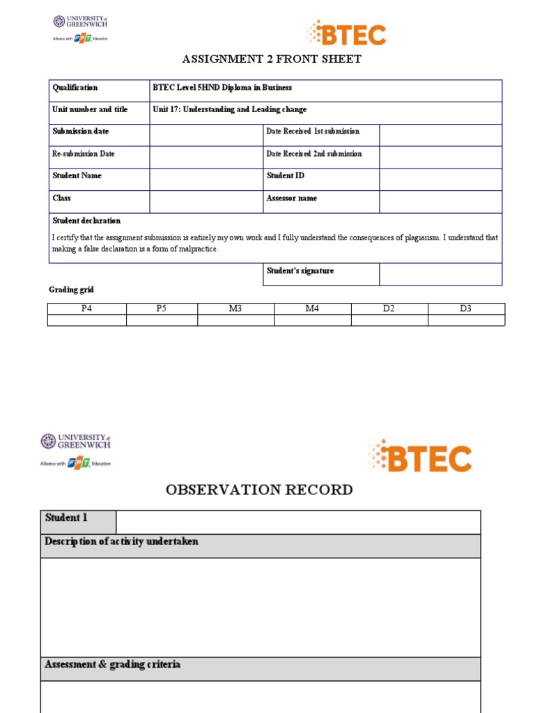 529.assignment 2 Frontsheet (2021 - 2022) | PDF