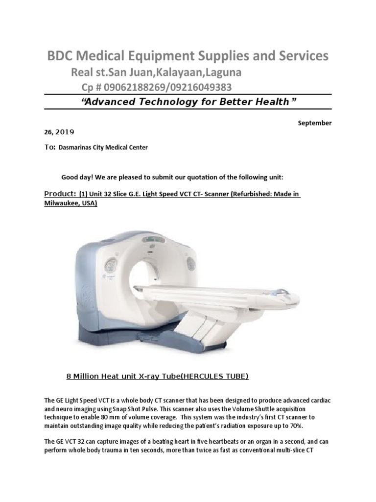 32 Slice CT Scan DCMC | PDF | Medical Equipment | Ct Scan
