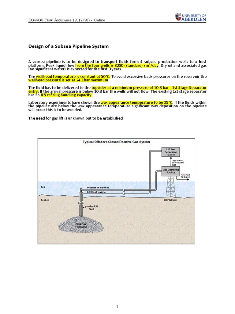 Designing a subsea pipeline system | PDF | Fluid Dynamics | Pipeline ...