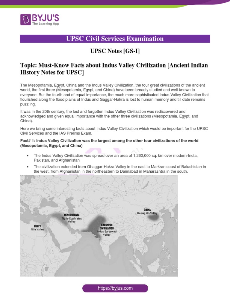 Must Know Facts About Indus Valley Civilization Ancient Indian History ...