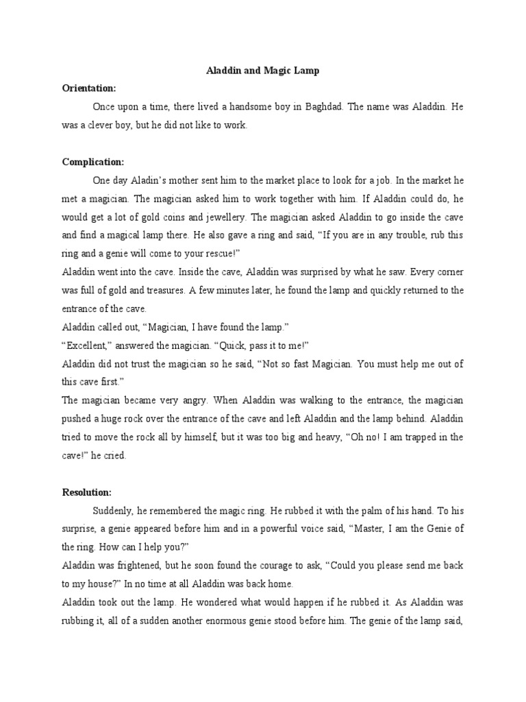 Aladdin and Magic Lamp | PDF