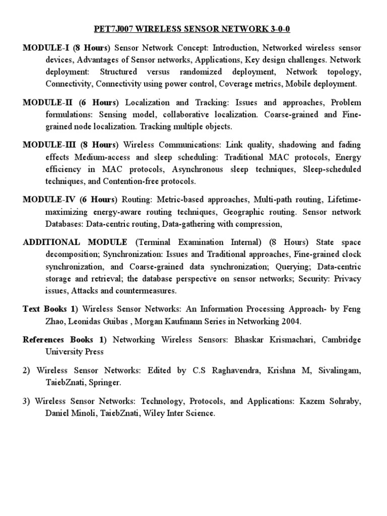 Wsn Syllabus Pdf