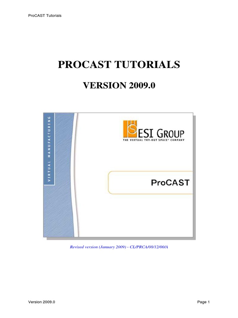 ProCAST20091 Tutorials PDF | PDF | Precast Concrete | Casting ...