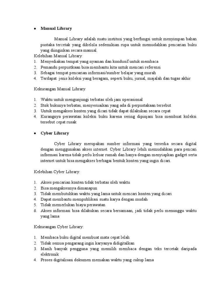 Manual Dan Cyber Library | PDF | Komputer
