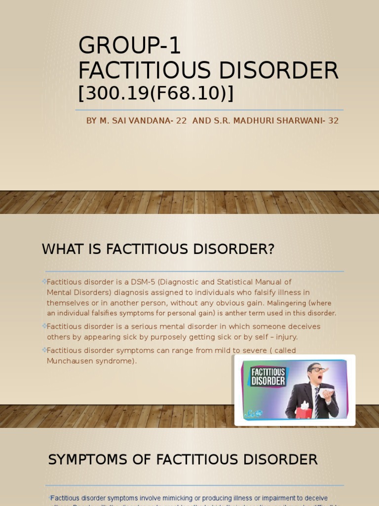 Factitious Disorder | PDF | Mental Disorder | Human Diseases And Disorders